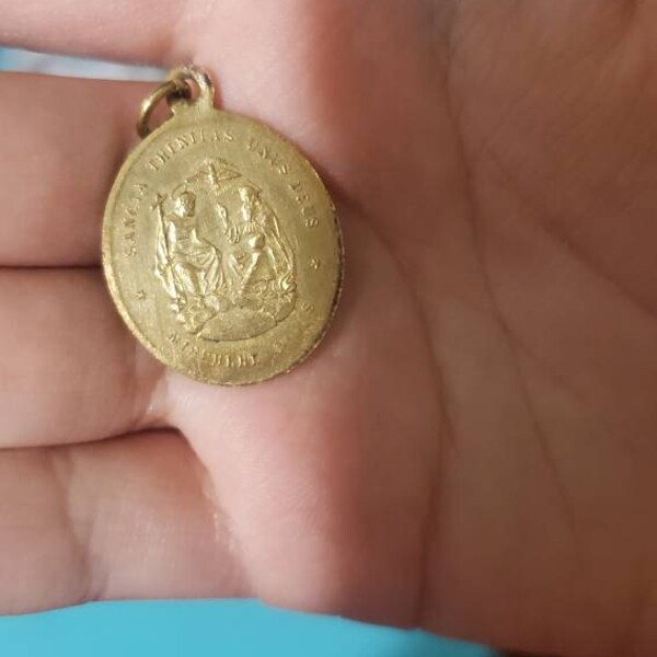 St. Peter Fourier & Pope Leo XIII Antique Catholic Devotional Coin or ...