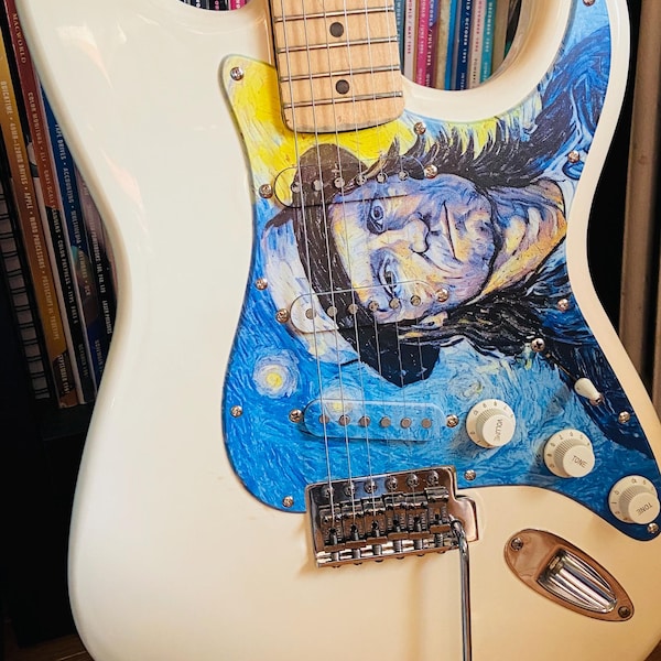 Custom Fender Style Pickguards - Fit Strat and Tele - Faded Floral and ...