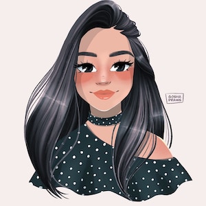 Cute Cartoon Portrait Custom Portrait Personalized Family Gift Idea ...