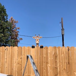 Giraffe Fence Peeker Yard Art Garden Decorative Sign Playground School ...