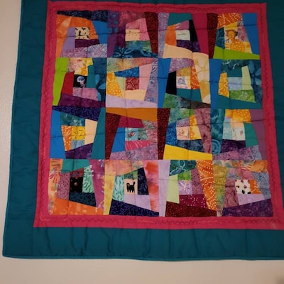 Wonky Square in Square PDF Quilt Block Pattern - Etsy