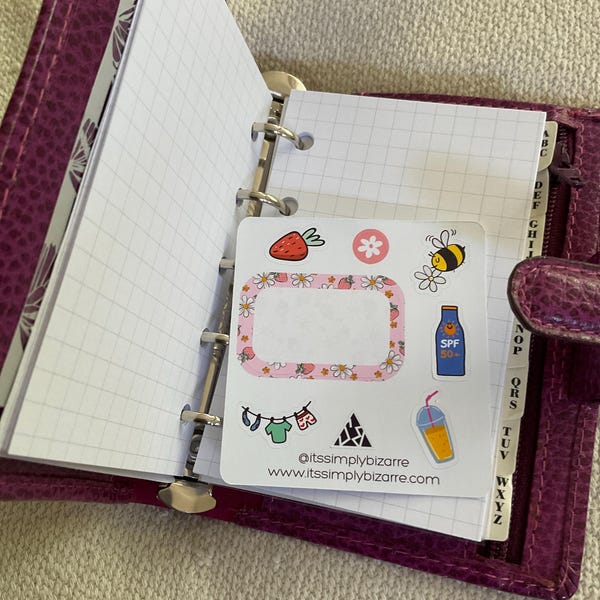 Mini Ring Planner Inserts, Filofax Mini, Mini Planner, Planner Pages ...