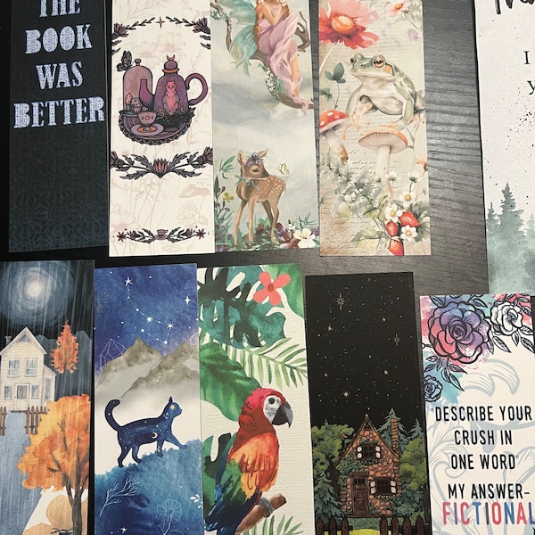 Random Bookmark Grab Bag, 9 Random Pretty Handmade Bookmarks, Reader ...