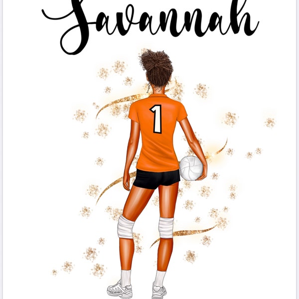Personalized Volleyball Poster, Volleyball Gift, Personalized ...