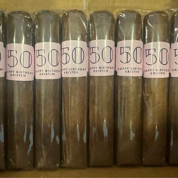 BULK Custom Cigar Bands - Custom Birthday Cigar Label - Birthday Favors ...
