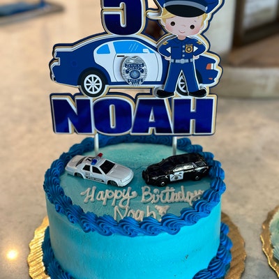 Police Cake Topper, Policeman Topper, Cops Party Decoration, Officer ...