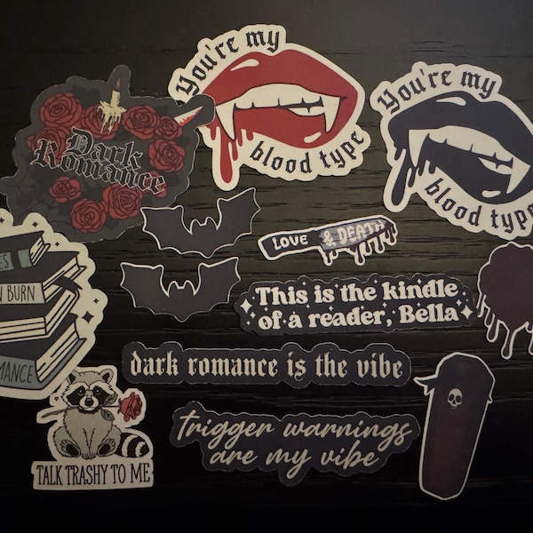Vampire Bite Me Sticker / Bookish Sticker / Spooky Sticker / Bookish ...