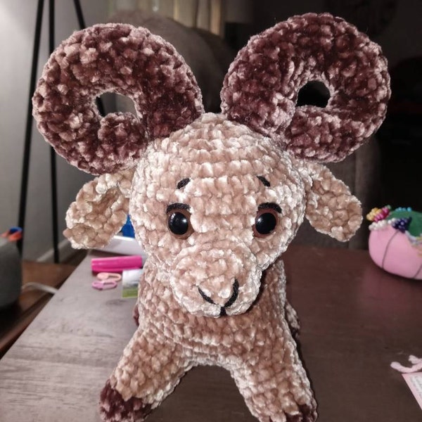 Amigurumi Ram Pattern, Crochet Pattern Ram, Large Plushie Amigurumi ...