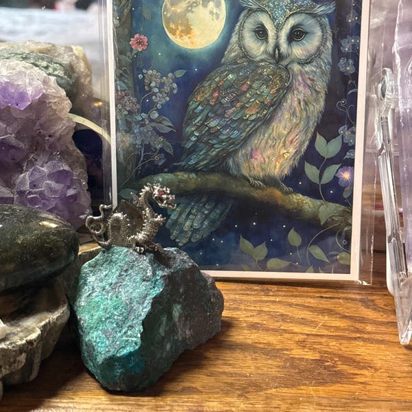 Moonlight Owl 5x7 Altar Print, Direct From Artist, Whimsical Owl Art ...