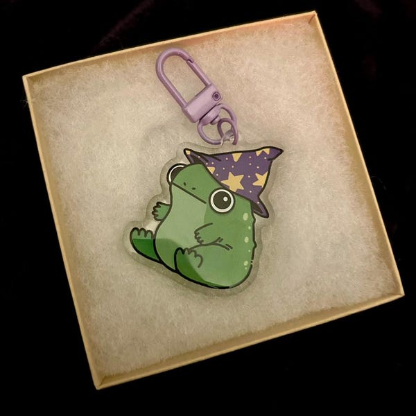 Frog Wizard Keychain | Cute Keychain | Frog Lover Gifts - Etsy