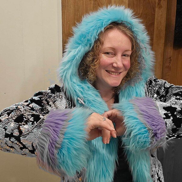 Flame Red Faux Fur Bucket Hat / Floppy Hat / Festival Hat / Fuzzy Fur ...