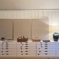 CUSTOM SIZED Linen Pinboard Neutral Bulletin Board Mood Board Frameless ...