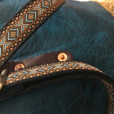 Slim Retro Purse Strap, Geometric Pattern, Replacement Crossbody Strap ...