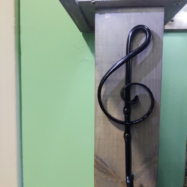 Hand Forged Treble Clef Hook - Wrought Iron Hook for Music Lovers - Etsy