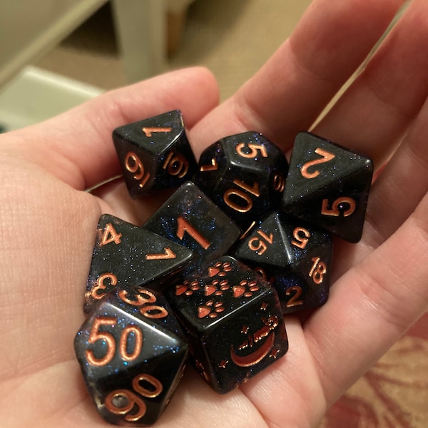 Endless Expanse - 8 Piece TTRPG Dice Set. Dungeons and Dragons, D&D ...