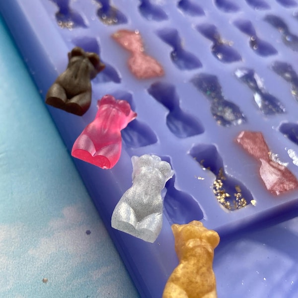 Turning Goddess Torso Mini Snapbar Silicone Mold for Wax. Wax Melt ...