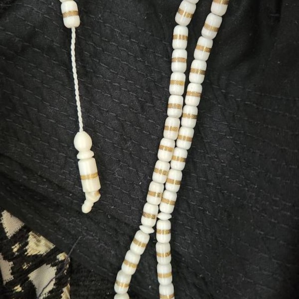 Carved Imam Camel Bone 33 Islamic Prayer Beads Misbaha Kombolo From ...
