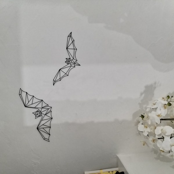 Bat Wall Gothic Decor, Halloween Wall Hanging, 3D Wall Decor, Geometric ...