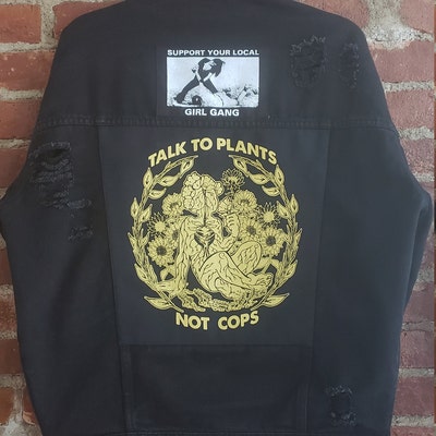 Talk to Plants, Not Cops Back Patch - Etsy
