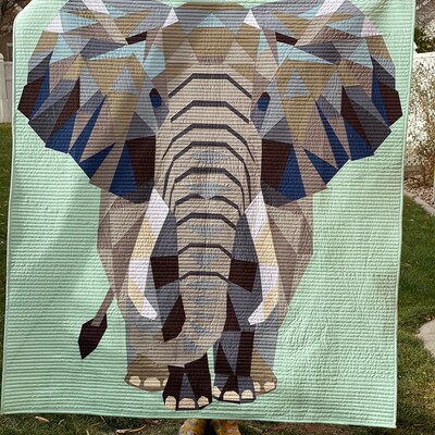 Elephant Jungle Abstractions Quilt Pattern Collection by Violet Craft ...