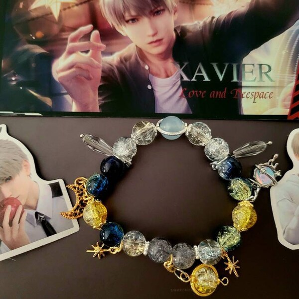 Love and Deepspace Xavier Bracelet - Inspired by Eye Color, Blue and ...