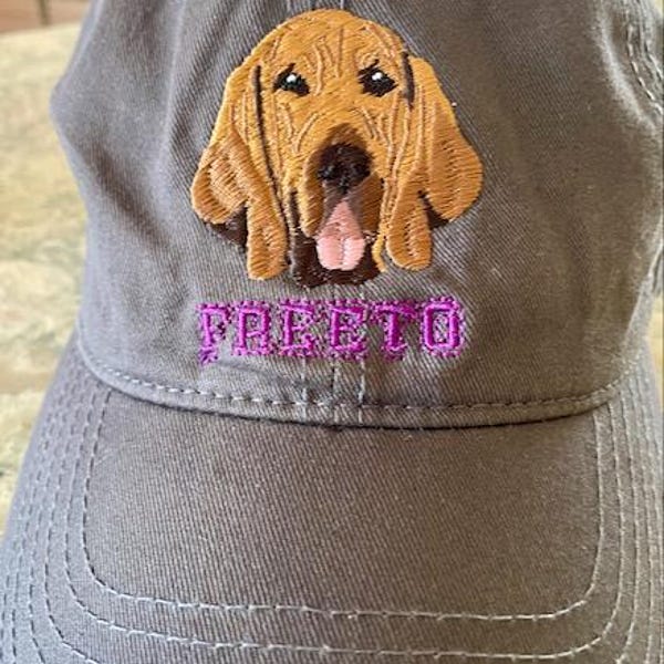 Custom Embroidered Pet Hat Using Pet Photo, Personalized Dog Portrait ...