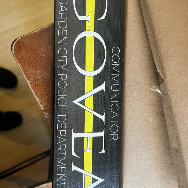 Personalized Dispatcher Sign, Thin Gold Line Name Decor, Gift for 911 ...