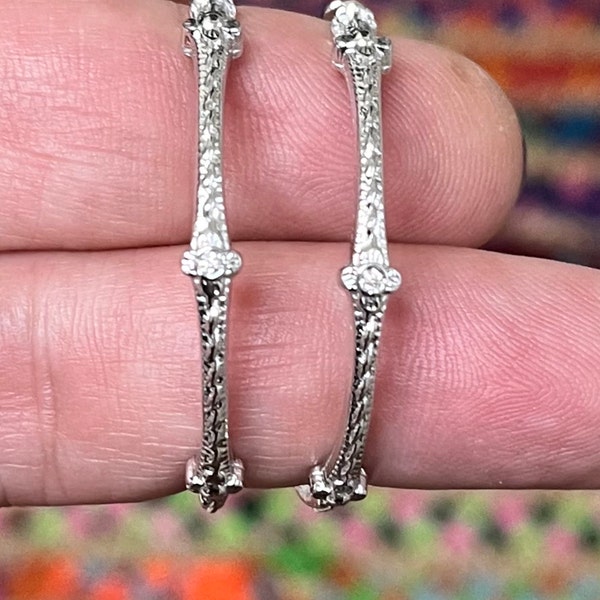 Wide Scatter Band Ring, Flush Set Round Moissanite Diamond Band, Half ...