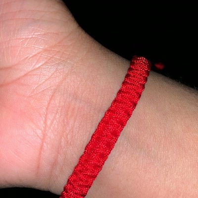 Red Cord Bracelet, Red String Bracelet, Red Lucky Bracelet, Braid ...