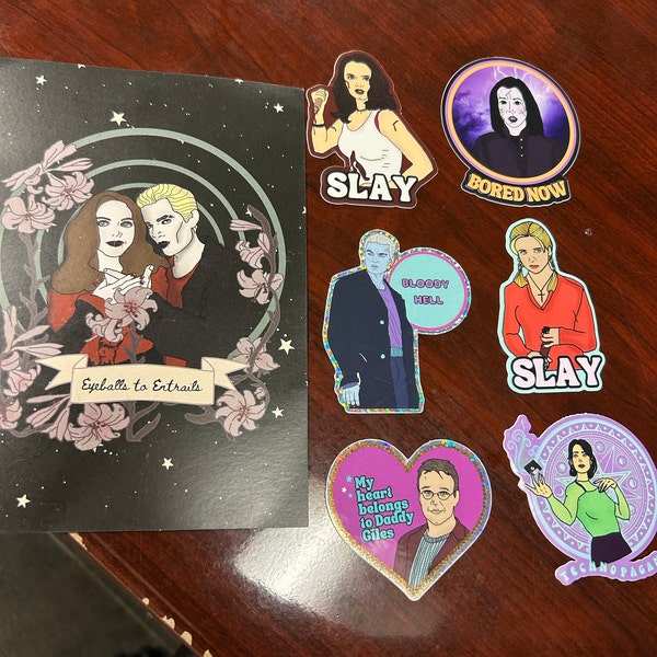 Buffy the Vampire Slayer Sticker 6 Pack for Laptops, Skateboards, Water ...