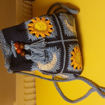 Sun and Moon Tote Bag Crochet PDF PATTERN Intermediate - Etsy