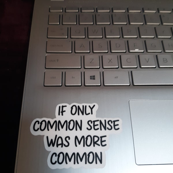 Sarcastic Sticker, If Only Common Sense Was More Commom, Funny Work ...