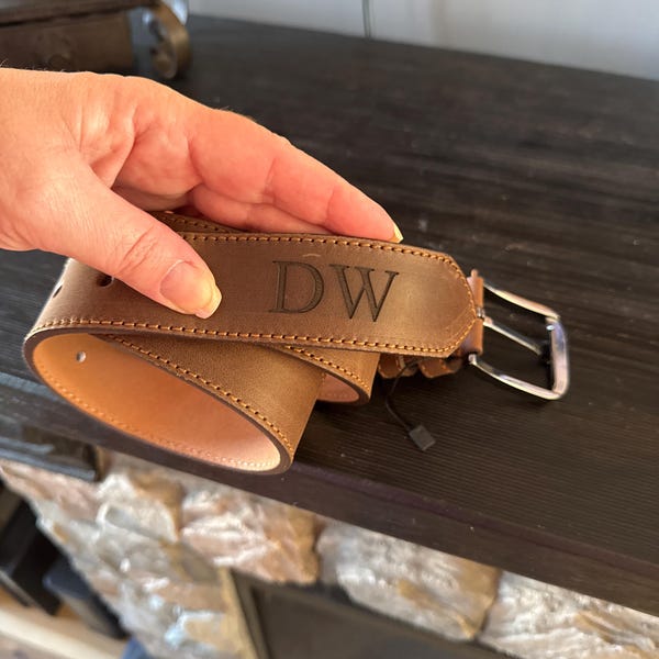 Custom Handmade Belt - Anniversary Gift - Father's Day Gift - Engraved ...