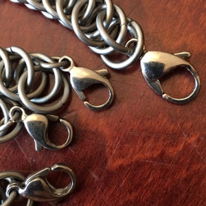 1 Titanium Lobster Clasp Teardrop Style Small, Medium or Large Natural ...