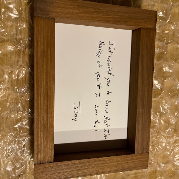 Framed Handwriting Sign, Copy of Actual Handwriting, Handwritten ...