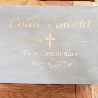 Boy First Communion Gift Memory Box, Cute Gift Idea for 1st Communion ...