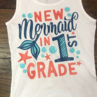 New Mermaid in 1st Grade Svg Eps Png Cutting Files for Silhouette Cameo ...