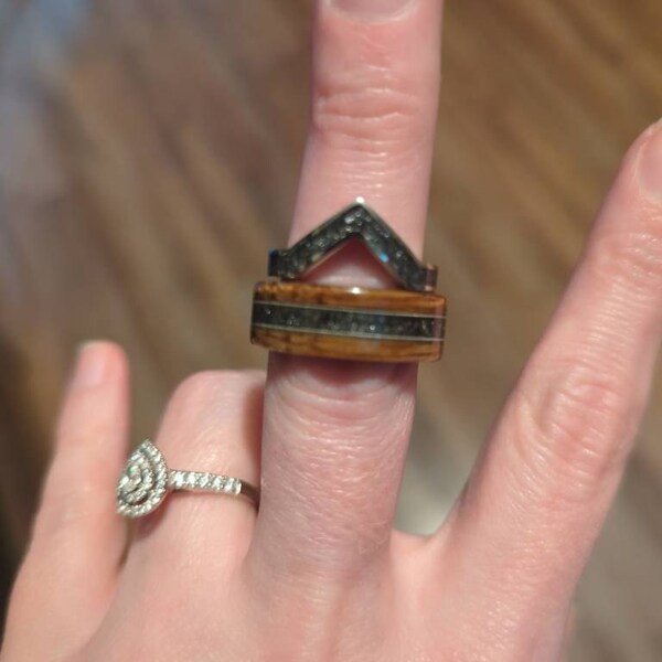 Wide Moissanite Solitaire - Stone Forge Studios - Etsy