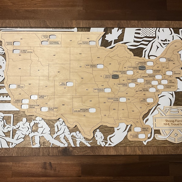 Custom Baseball Stadium Travel Map Tracker, Ballpark Travel Map, MLB ...