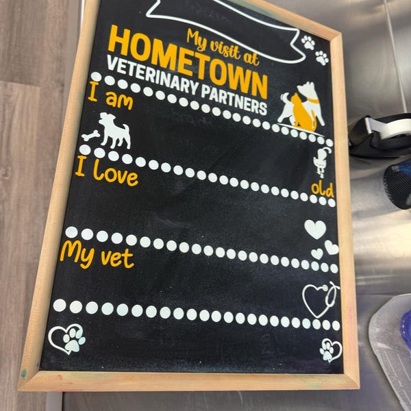 Veterinary First Visit Chalkboard - Vet Visit Chalkboard - Pets First ...