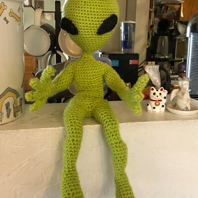 Crochet Pattern Grey Alien Amigurumi PDF Pattern Unique Gift Bendable ...