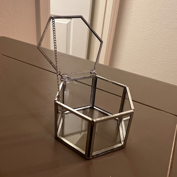 Modern Ring Box Geometric Wedding Table Centerpiece Home Decor Stained ...