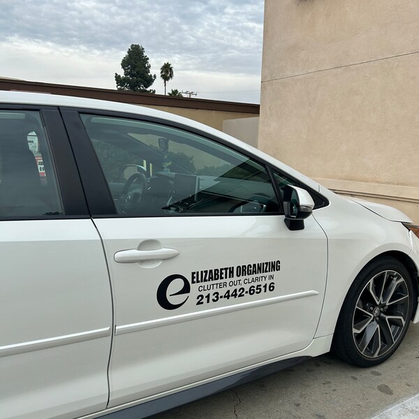 Custom Business Name Decal, Car Door Decal, Custom Decal With Business ...