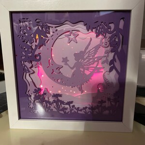 Fairy Moon Shadow Box Lightbox SVG Paper Cut Shadow Box | Etsy UK