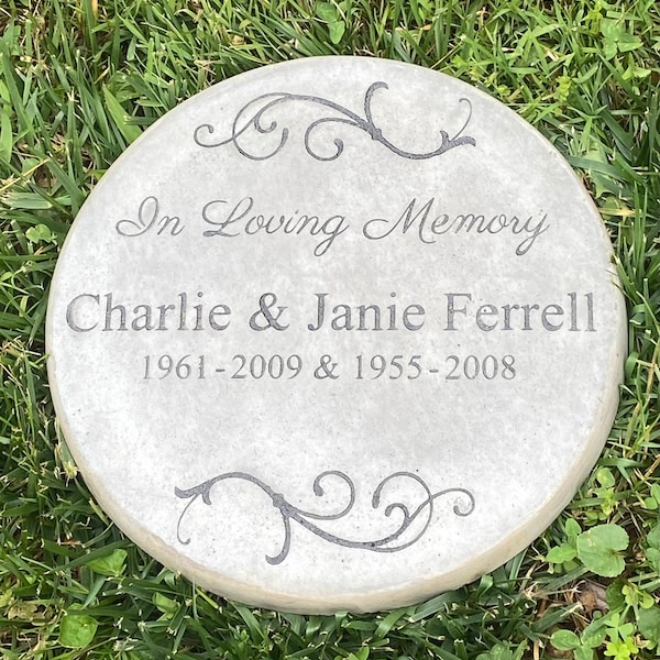 Custom Engraved Memorial & Tribute Stone 11 Inch in Loving Memory - Etsy