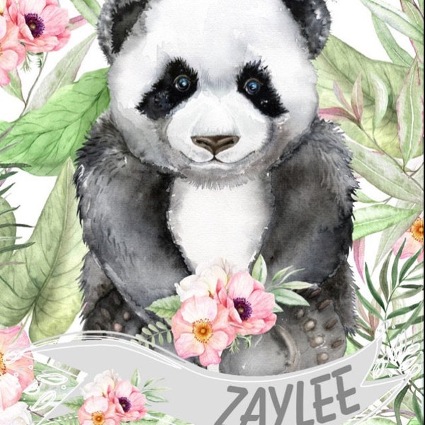 Watercolor Panda, Little Animals Clipart, Babies Portrait, Cub, Tropics ...