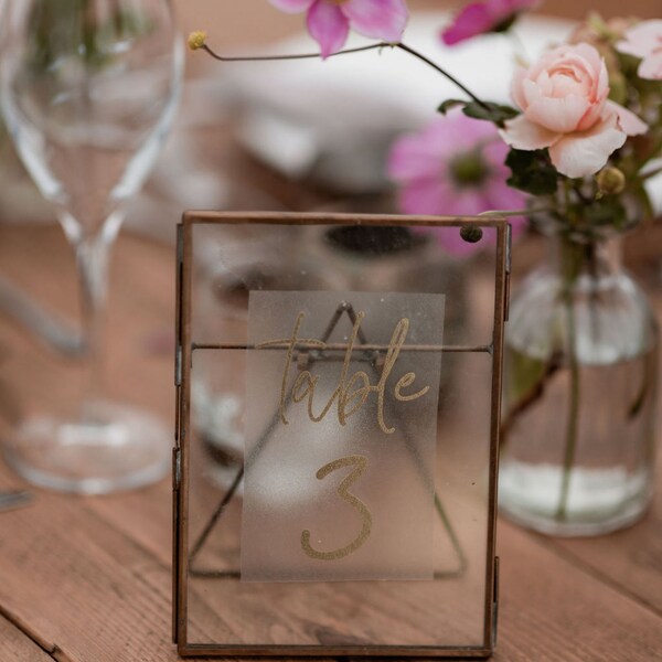 Table Number Sticker, Elegant Wedding Reception Vinyl Decal Numbers ...