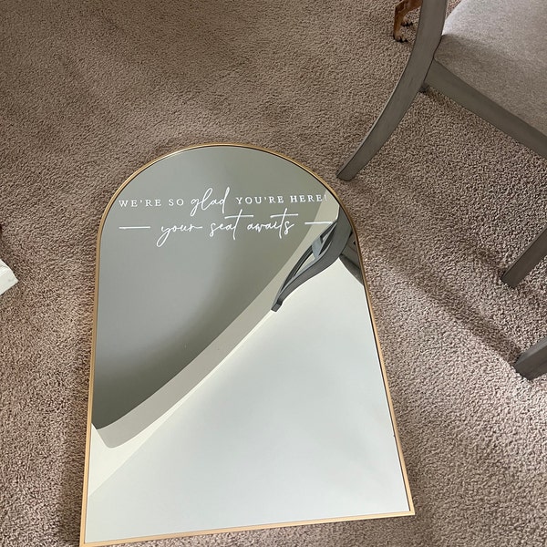 We're so Glad You're Here Your Seat Awaits - Wedding Seating Chart ...