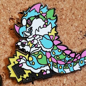 Fursona Pin 1107 Cyber Dog 4 Peachy Rainbow Enamel Pin - Etsy