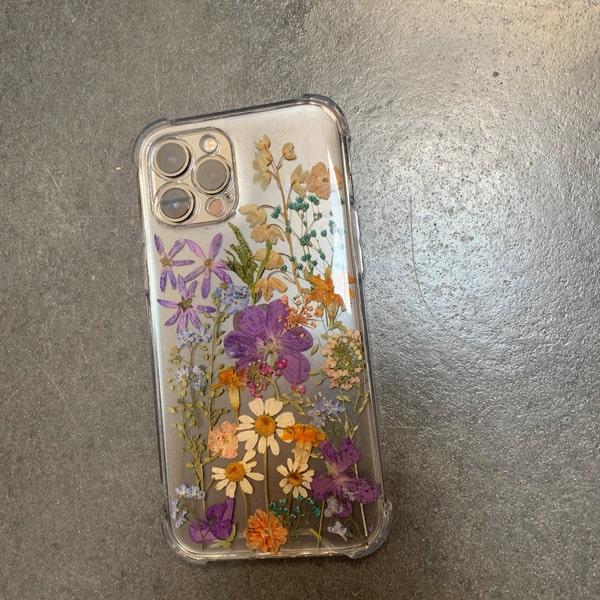 Pressed Flower Phone Case: Real Floral Design, iPhone & Galaxy - Etsy